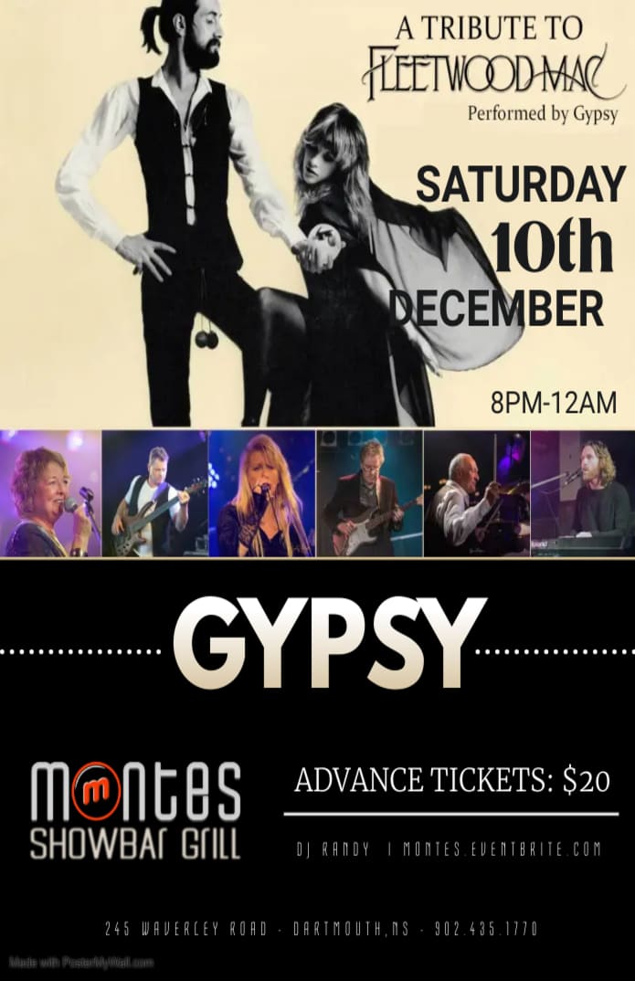 GYPSY – Atlantic Canada’s Tribute to Fleetwood Mac - Montes Showbar Grill
